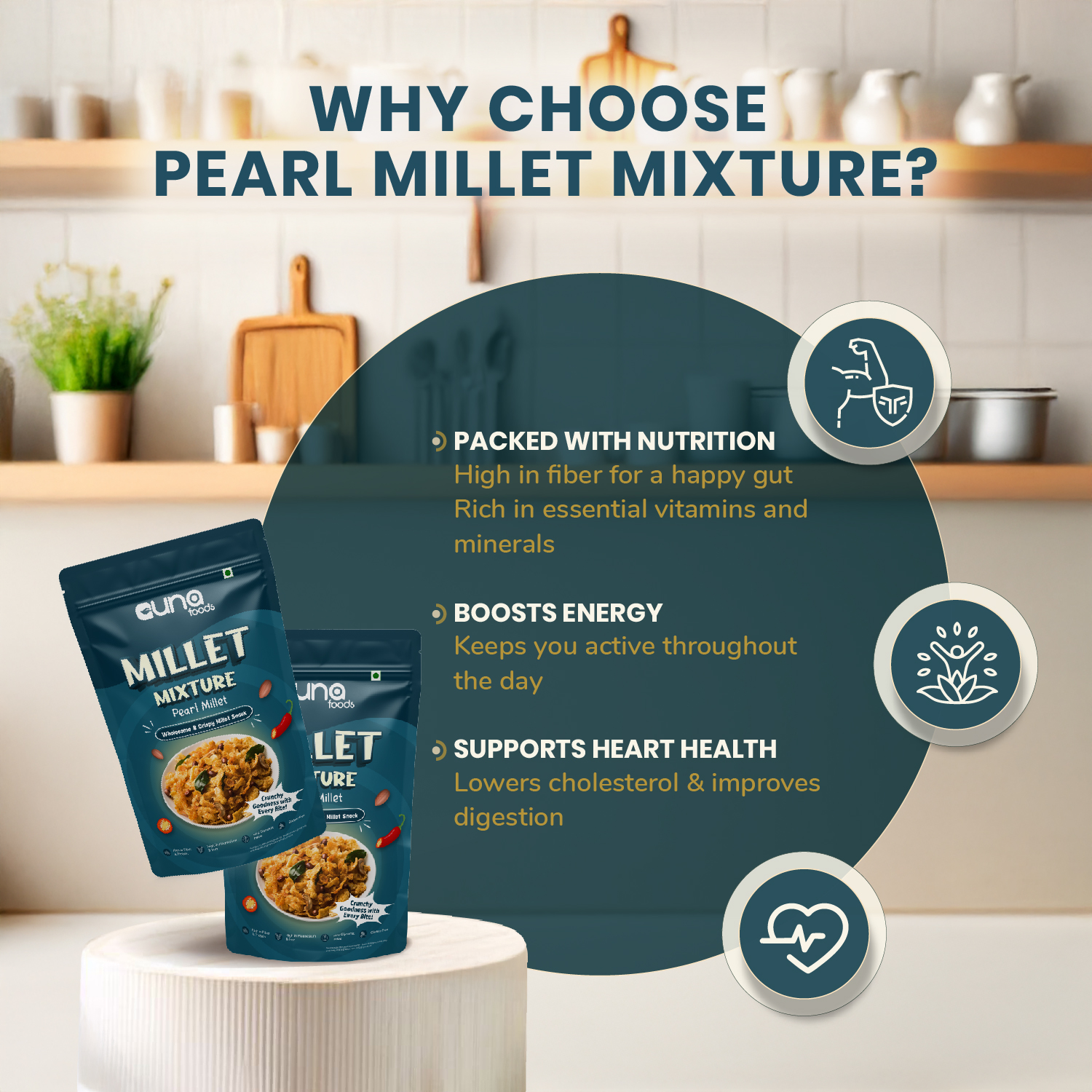 Millet Mixture – Pearl Millet Chivda 40 gm - Guna Foods